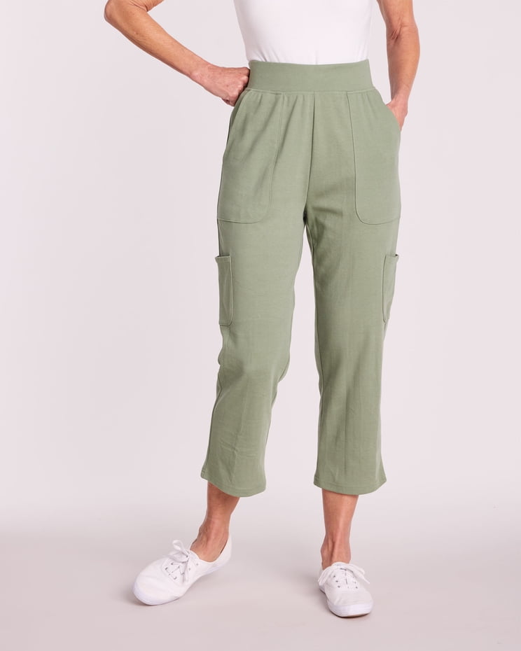 Blair Womens Essential Knit 6 Pocket Capris - Walmart.com