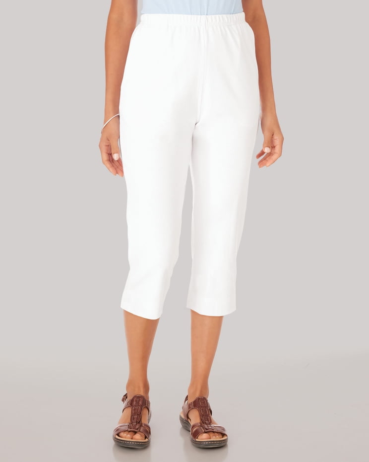 Blair Womens Essential Knit Pull-On Pedal Pushers - Walmart.com