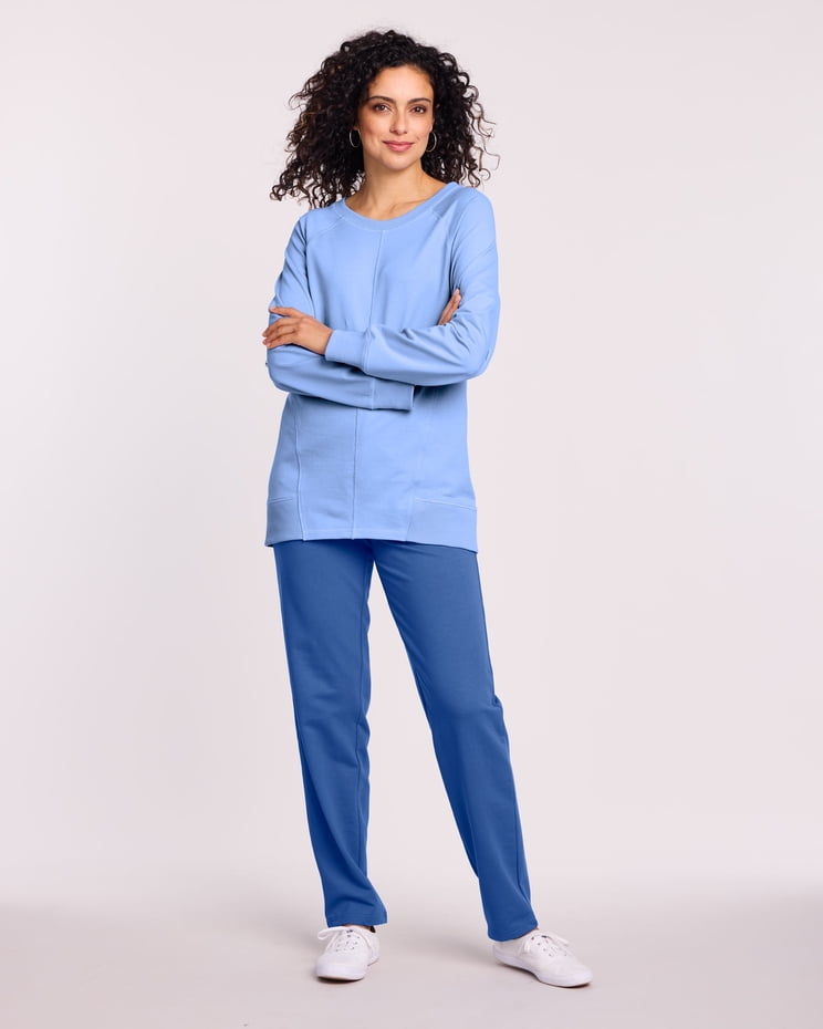 Blair Womens French Terry Seamed Pant Set - Walmart.com