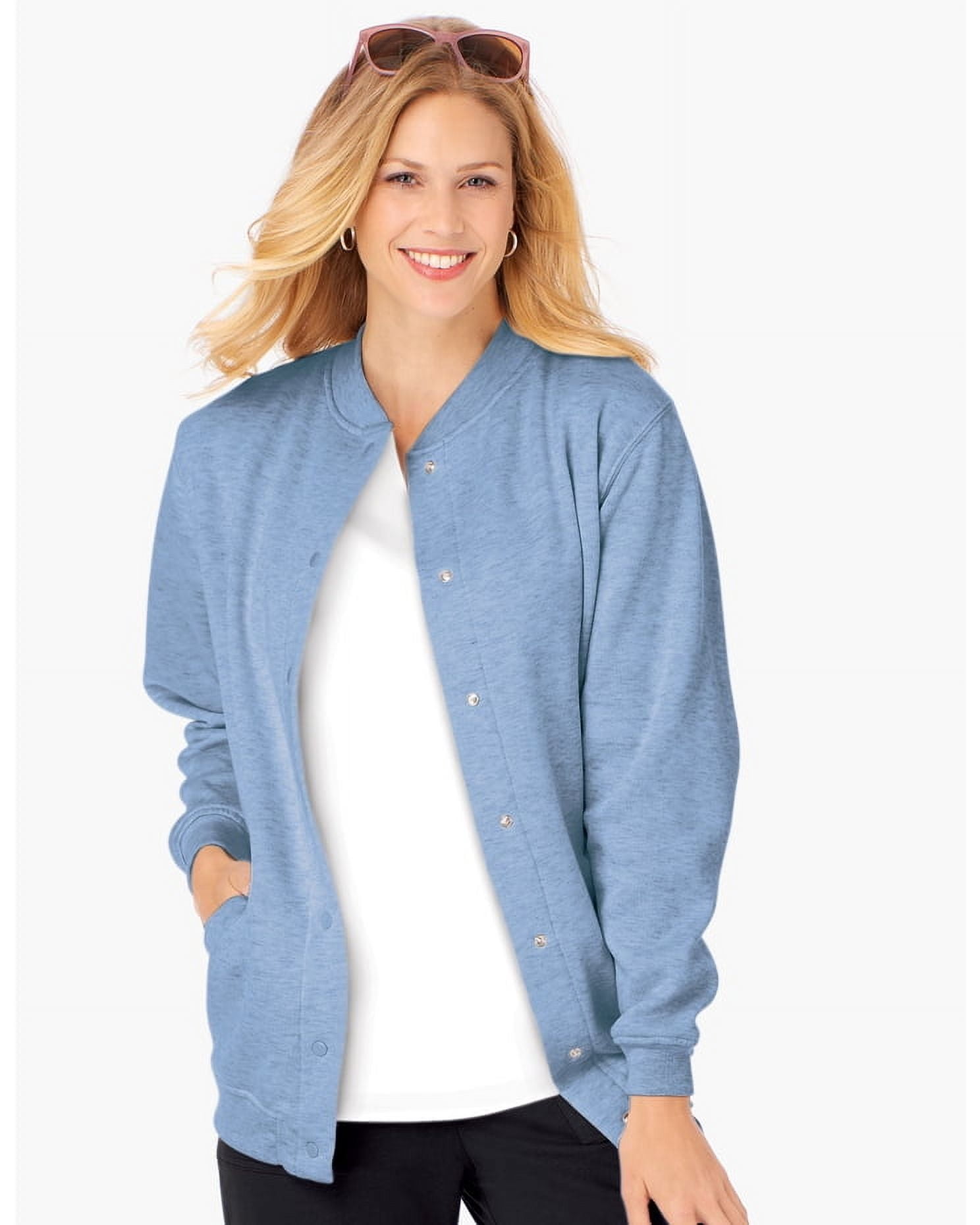 Blair Womens Iconic Fleece Jacket - Walmart.com