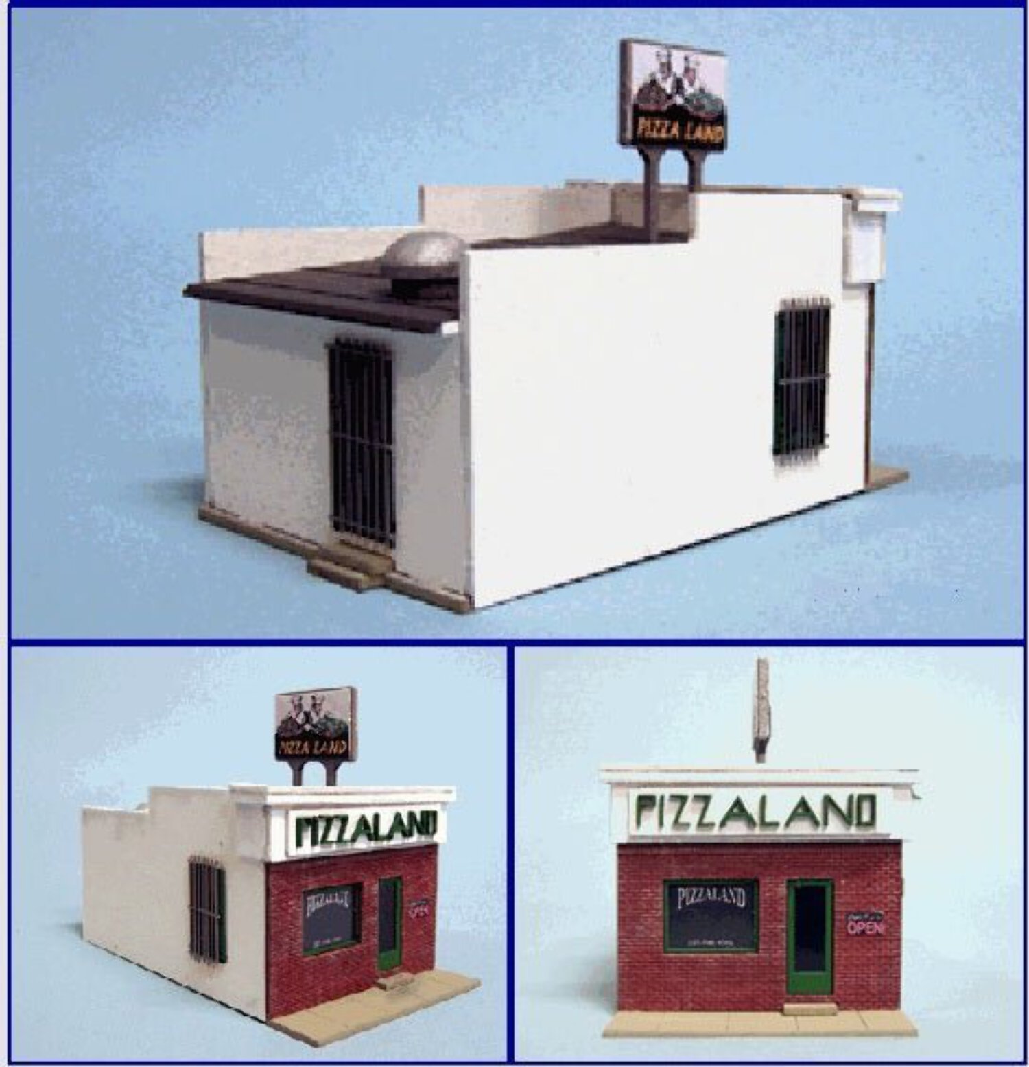 Blair Line LLC "Pizza Land" Pizzeria Structure Kit, HO Scale - Walmart.com