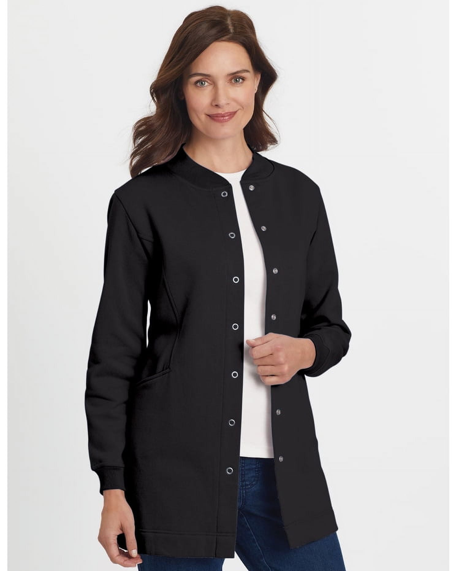 Blair Womens Long Snap-Front Jacket - Walmart.com