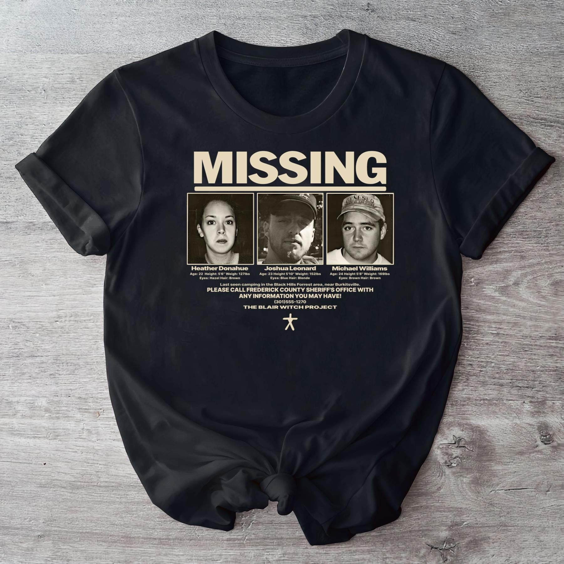 Blair Witch Project MISSING T Shirt Black Variant - Various Sizes ...