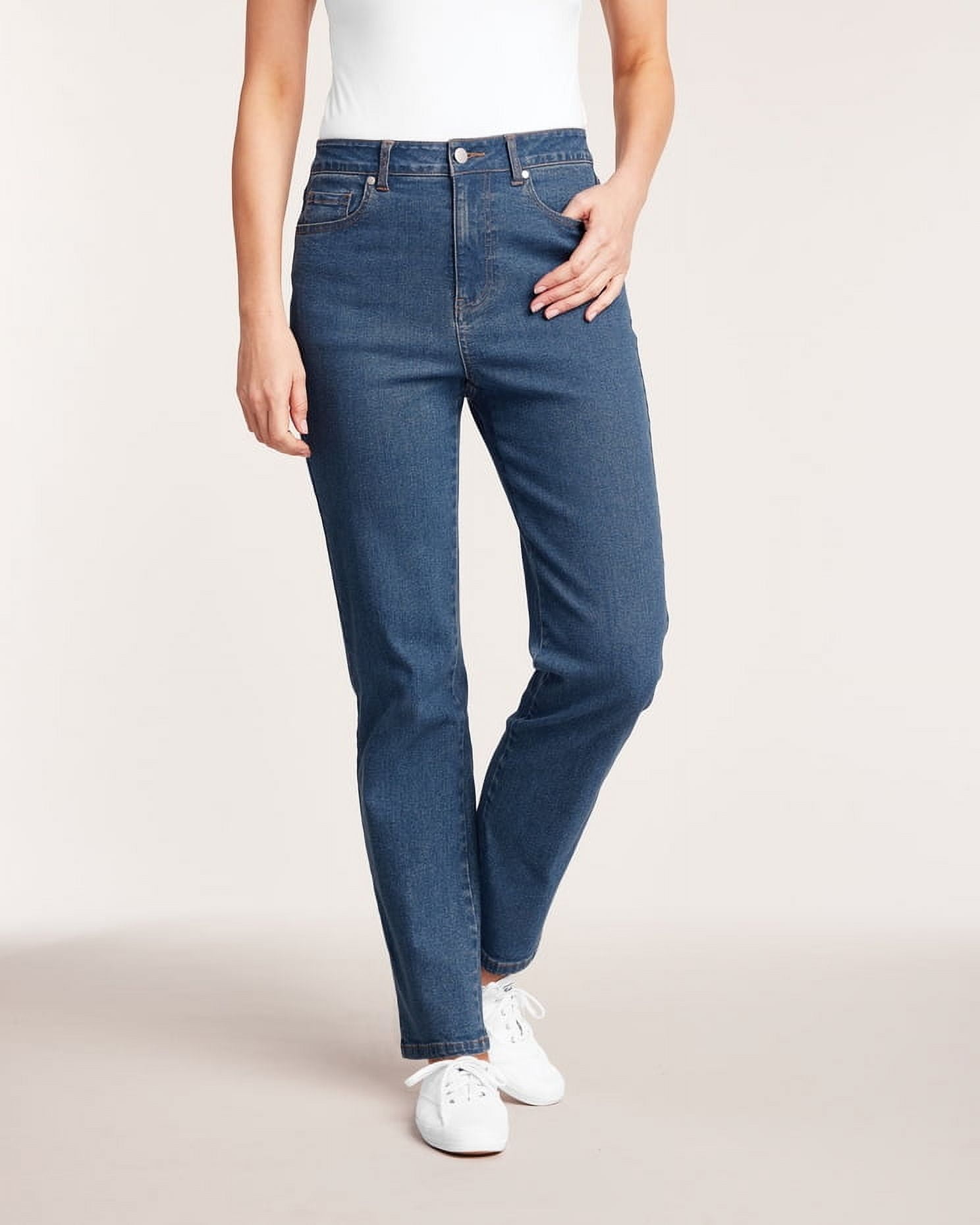 Blair Womens Denimease Classic 5-Pocket Jeans - Walmart.com