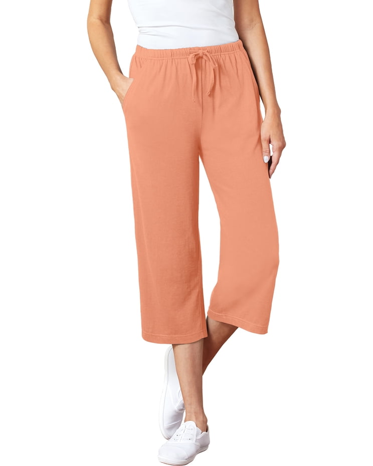 Blair Womens Haband Jersey-Knit Capris With Drawstring Waist - Walmart.com