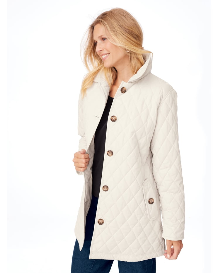 Blair Womens Quilted Car Coat - Walmart.com