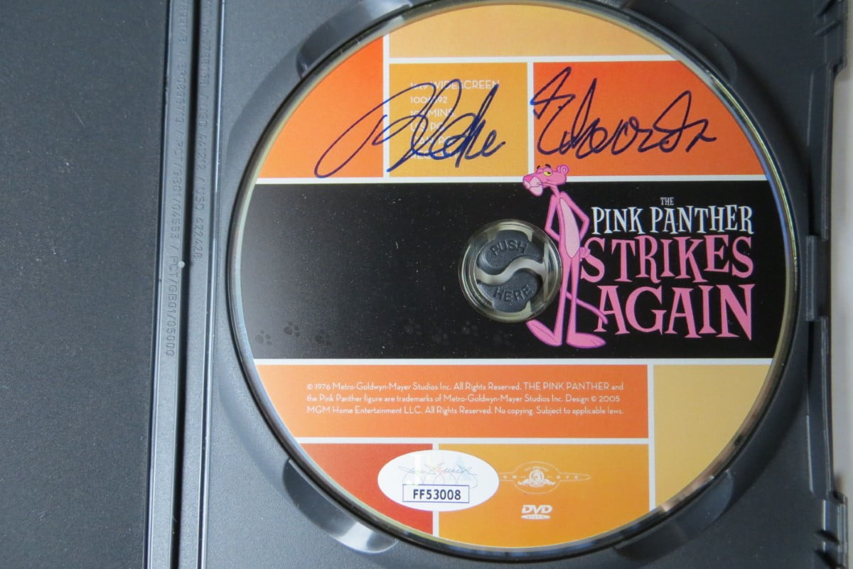 Blake Edwards Signed Autographed DVD The Pink Panther Strikes Again JSA ...