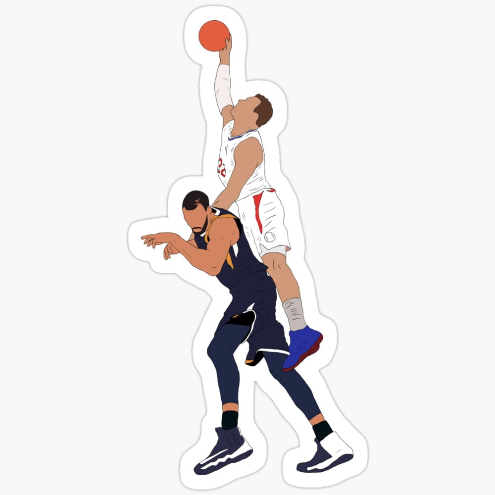 Blake Griffin Dunk On Rudy Gobert Sticker Phone Decal Water Bottle ...