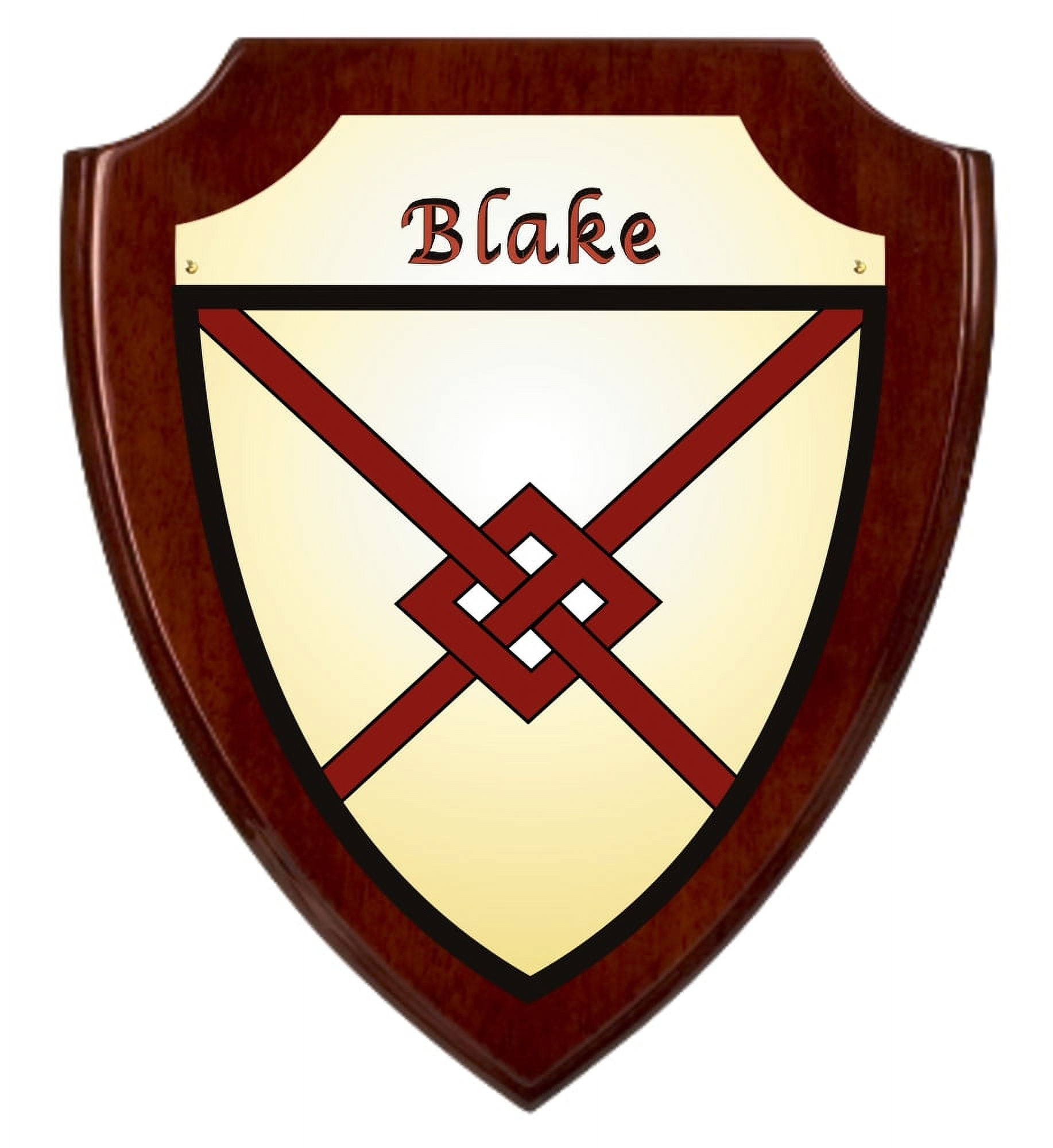 Blake Irish Coat of Arms Shield Plaque - Rosewood Finish - Walmart.com