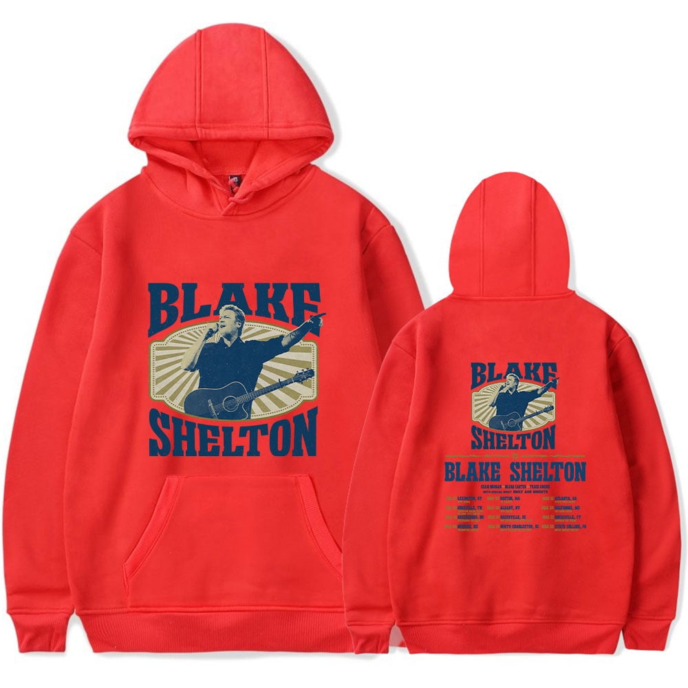 Blake Shelton Friends Heroes 2025 Tour Merch Hoodie Long Sleeve Men ...
