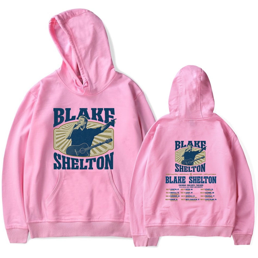 Blake Shelton Friends Heroes 2025 Tour Merch Hoodie Long Sleeve Men ...