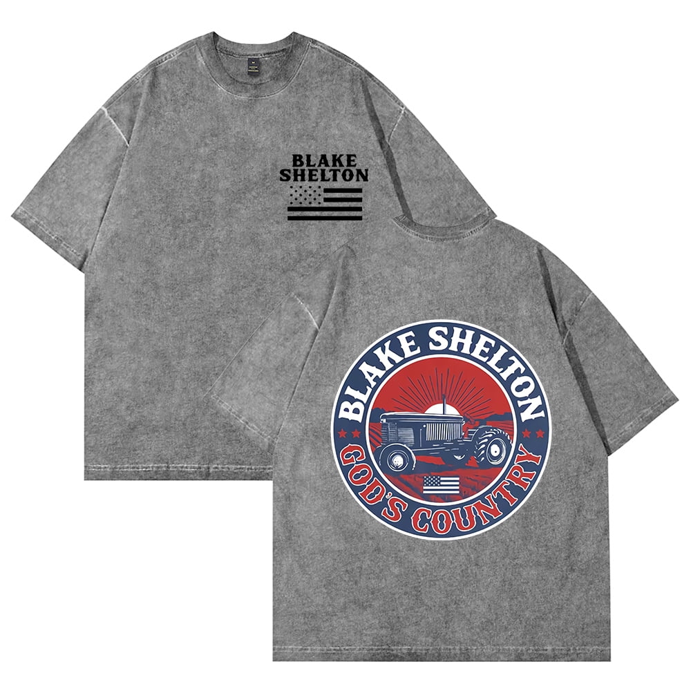 Blake Shelton Friends Heroes 2025 Tour Merch T-shirt Short Sleeve Men ...