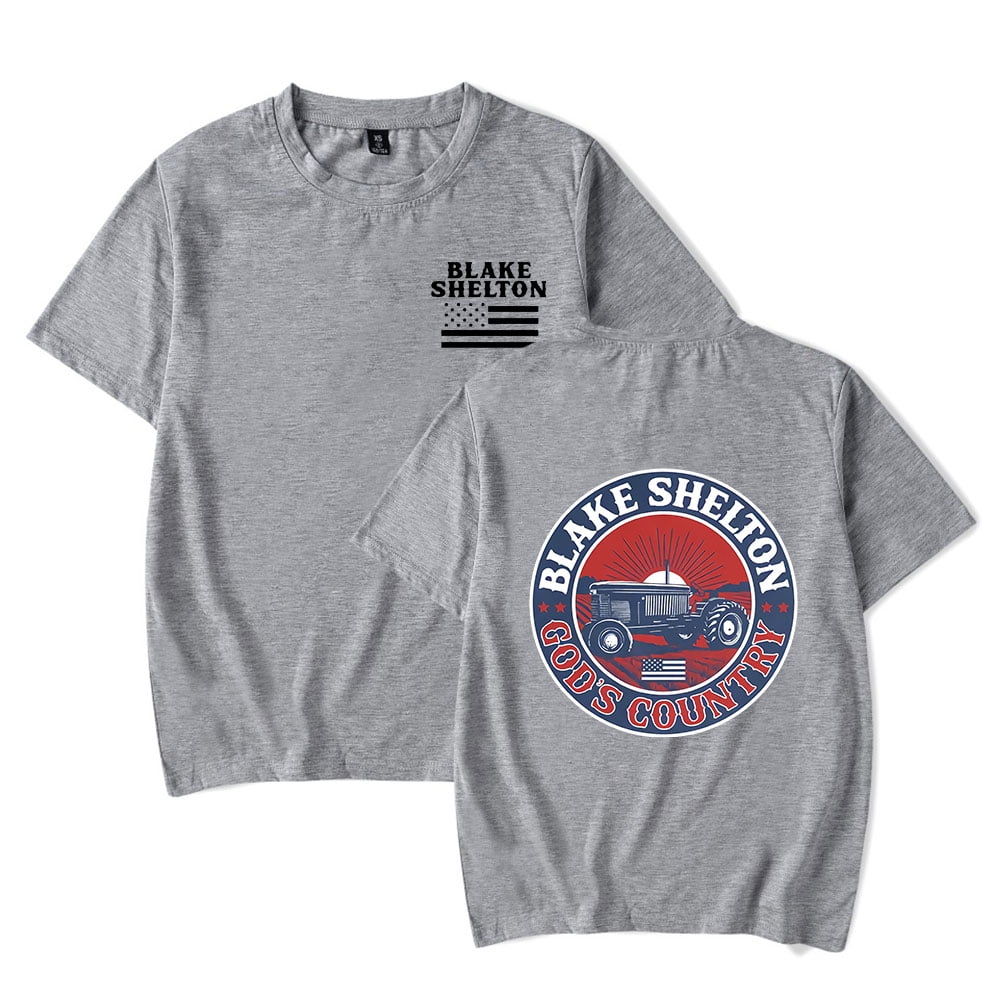 Blake Shelton Friends Heroes 2025 Tour Merch T-shirt Short Sleeve Men ...