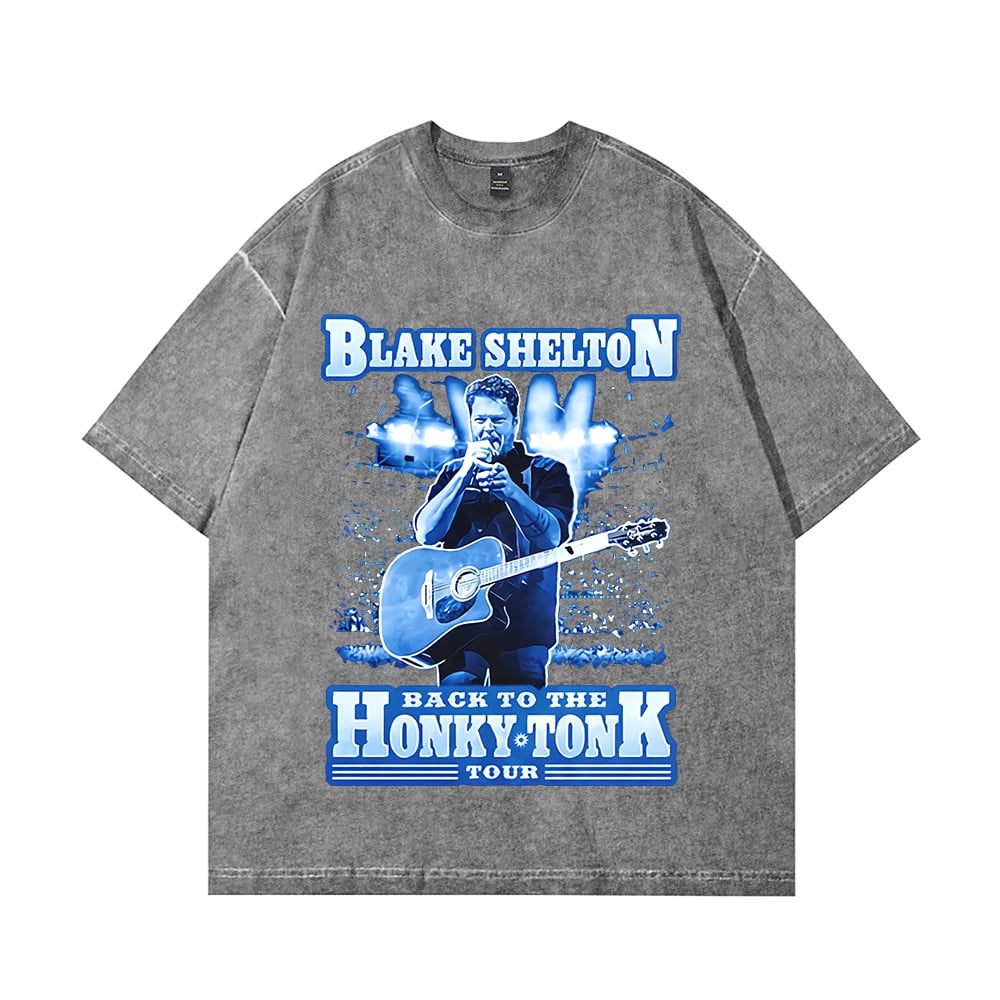 Blake Shelton Friends Heroes 2025 Tour Merch T-shirt Short Sleeve Men ...