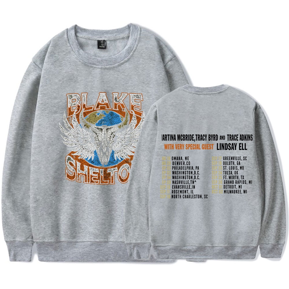 Blake Shelton Merch men's and women's casual retro trend long sleeved ...