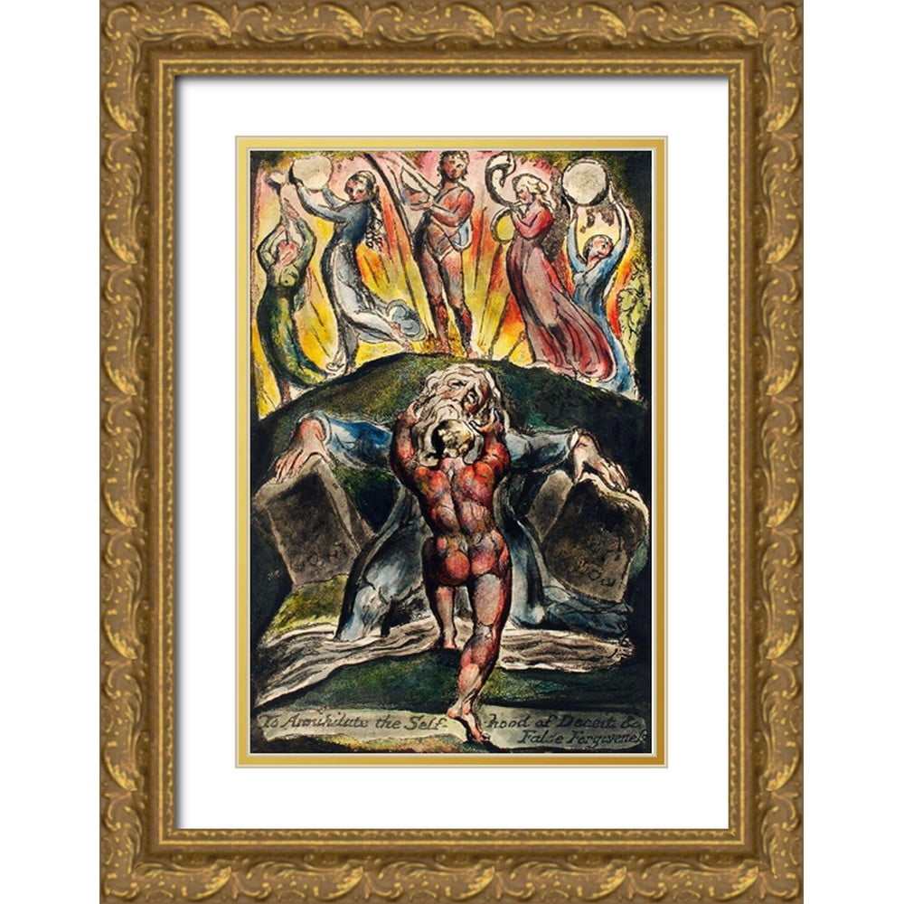 Blake, William 23x32 Gold Ornate Wood Framed with Double Matting Museum ...