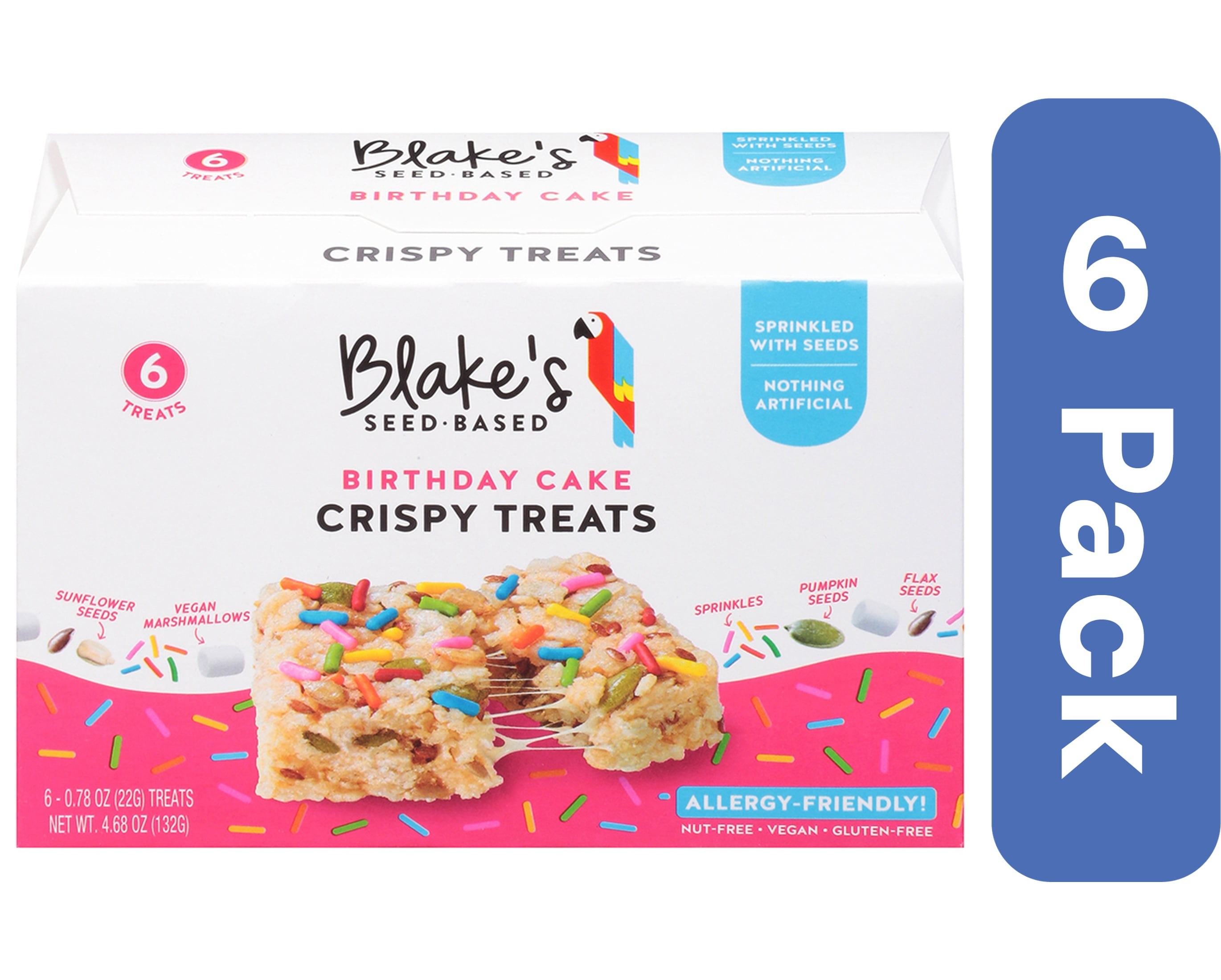Blake's Seed Based Rice Crispy Treat Body Cake 6 Pack 4.68 oz (Pack Of ...