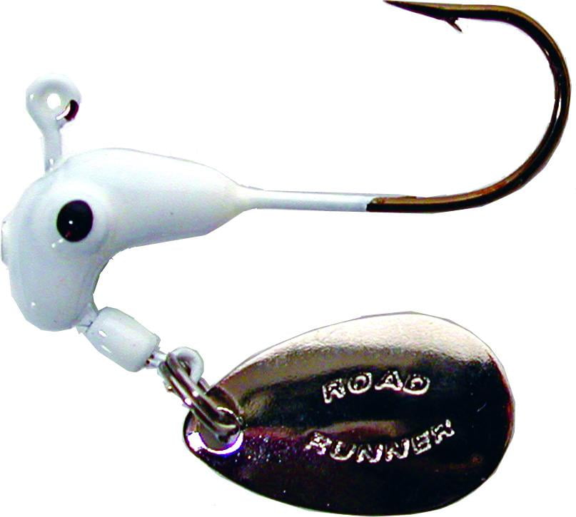 Blakemore Road Runner ,1/8-ounce, White, Underspin Fishing jig ...
