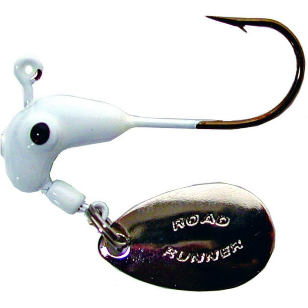 Blakemore Road Runner ,1/8-ounce, White, Underspin Fishing jig ...