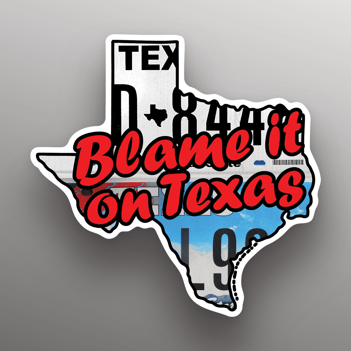 Blame It On Texas State Shape Great Gift Idea Single 5 Inch Magnet Made ...