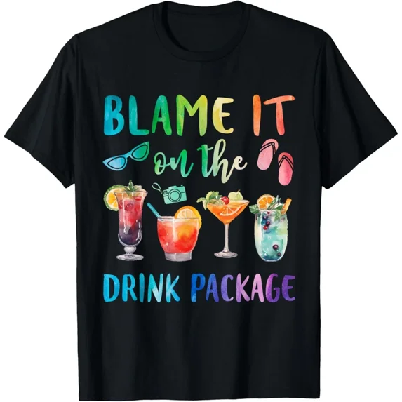 Blame It On The Drink Package Watercolor Cocktail Cruise Vacation ...