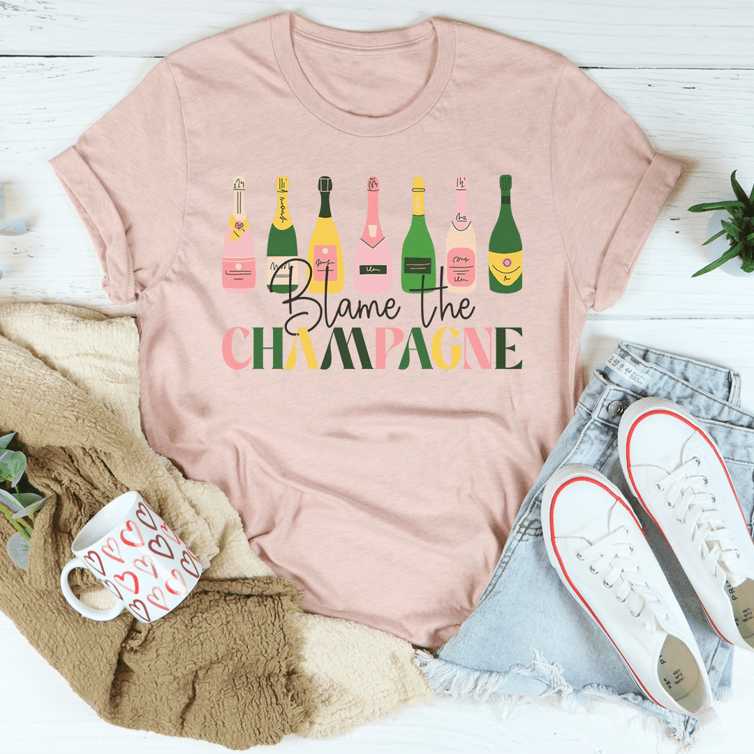 Blame The Champagne Tee Ash S Peachy Sunday T-Shirt - Walmart.com
