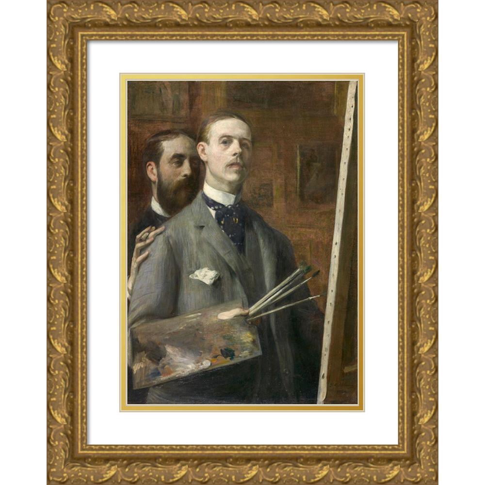 Blanche, Jacques-Emile 14x18 Gold Ornate Wood Framed with Double ...