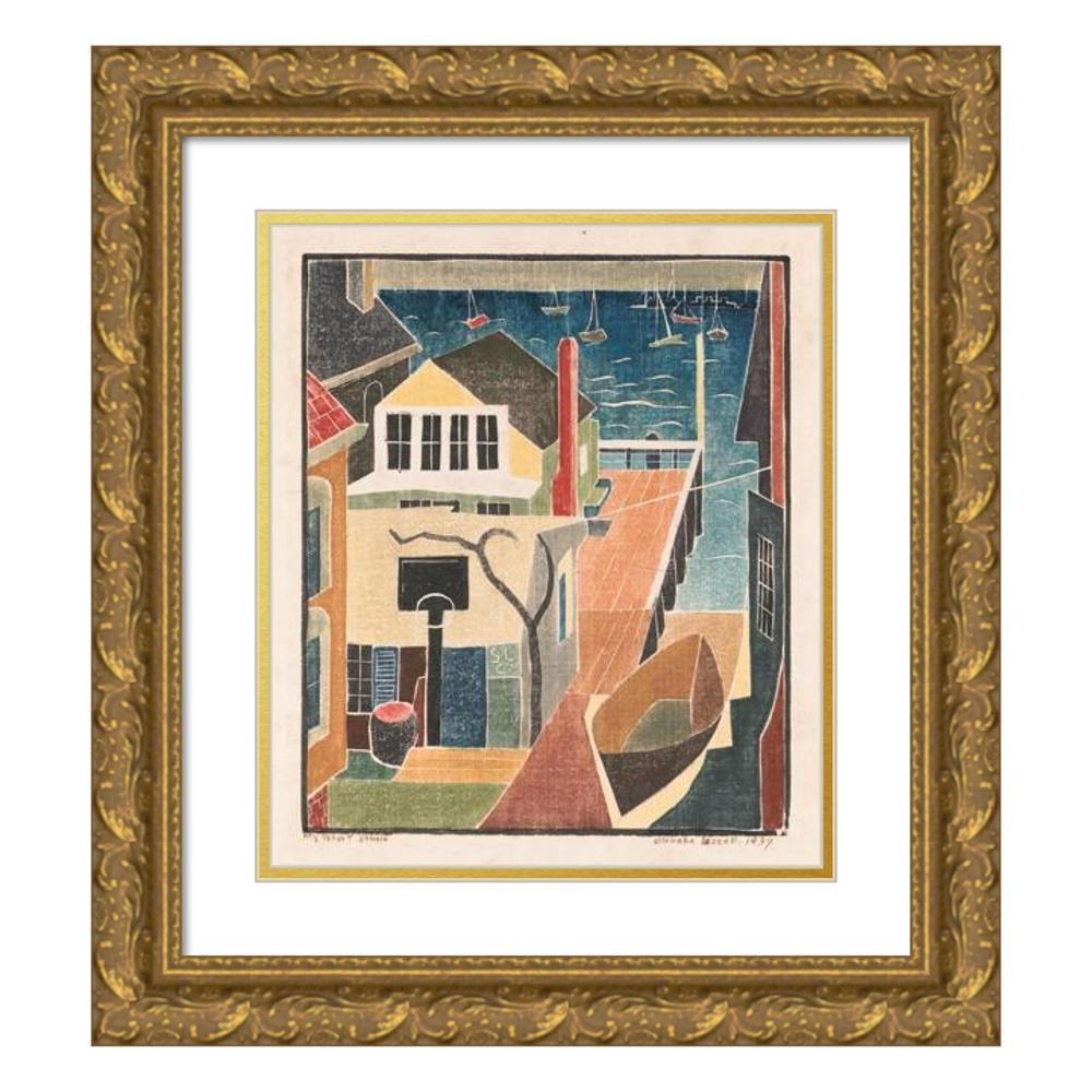 Blanche Lazzell 15x17 Gold Ornate Wood Frame and Double Matted Museum ...
