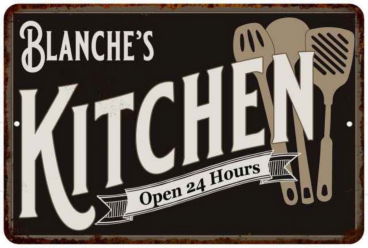 Blanche's Kitchen Sign Metal Wall 8 x 12 High Gloss Metal 208120019324 ...