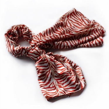 Blancho Red & Ivory Distinctive Leopard Animal Print Fashion Soft Silk ...