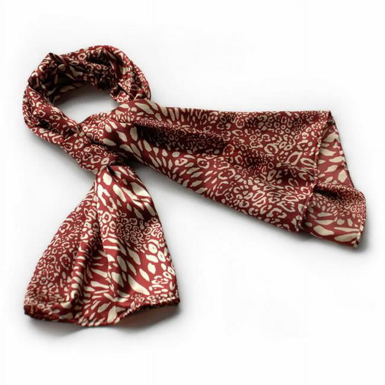 Blancho Red & Ivory Distinctive Leopard Animal Print Fashion Soft Silk ...
