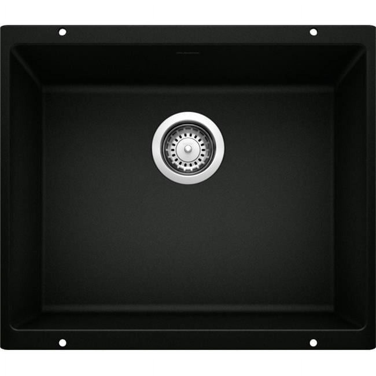 Blanco 442933 21 in. Precis Single Bowl Kitchen Sink, Coal Black ...