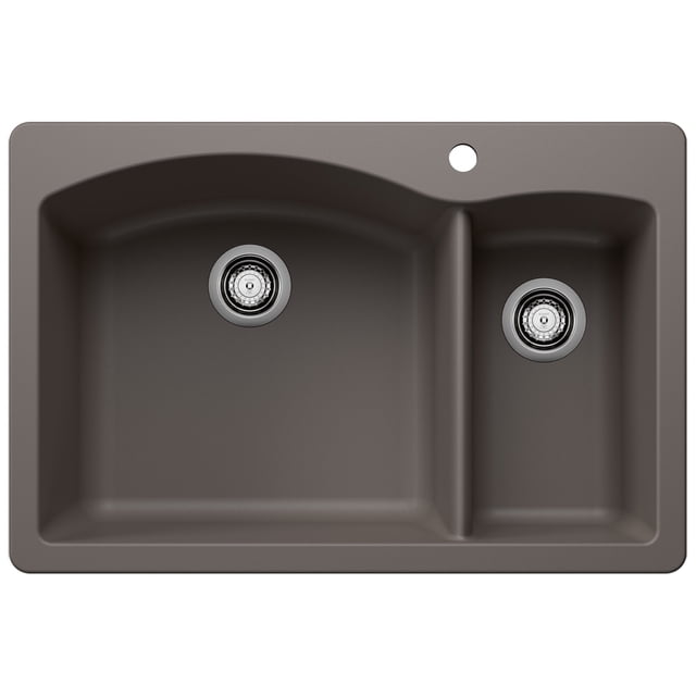 Blanco 440200 Diamond 33" Dual Mount Double Basin Silgranit Kitchen ...