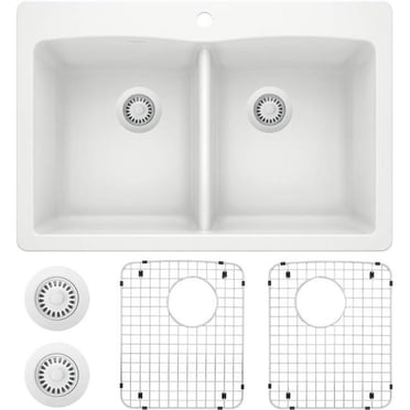 BLANCO DIAMOND Super Single Dual Mount - Truffle - Walmart.com