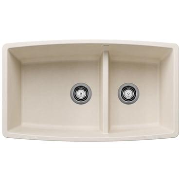 Blanco PERFORMA Equal Double Bowl SILGRANIT Sink Metallic Gray ...