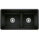 Blanco 442524 Precis 33" Undermount Double Basin Silgranit Kitchen Sink ...