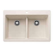 Blanco 442524 Precis 33" Undermount Double Basin Silgranit Kitchen Sink ...