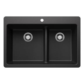 Blanco PRECIS Equal Double Bowl SILGRANIT Sink White - Walmart.com