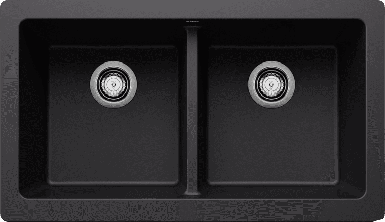 526554 Vintera Double Bowl Farmhouse Sink, Coal Black - Walmart.com