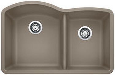 Blanco PERFORMA Medium 1-3/4 with Low Divide SILGRANIT Sink Cafe Brown ...