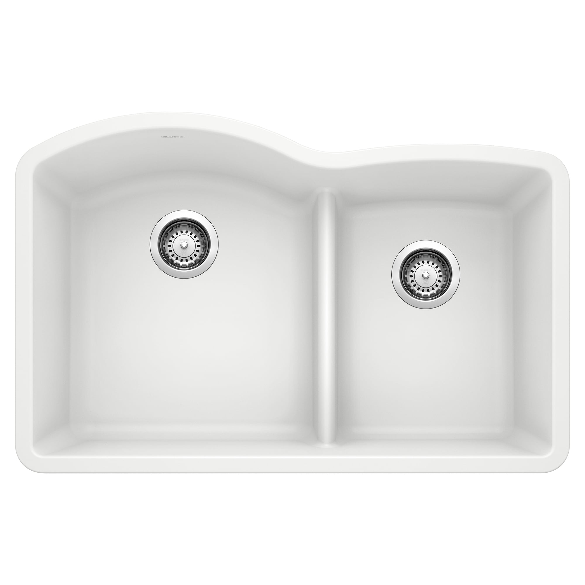 Blanco DIAMOND 1-3/4 with Low Divide SILGRANIT Sink White - Walmart.com