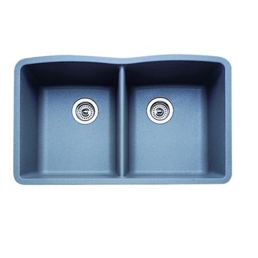 Blanco PERFORMA Equal Double Bowl SILGRANIT Sink Metallic Gray ...