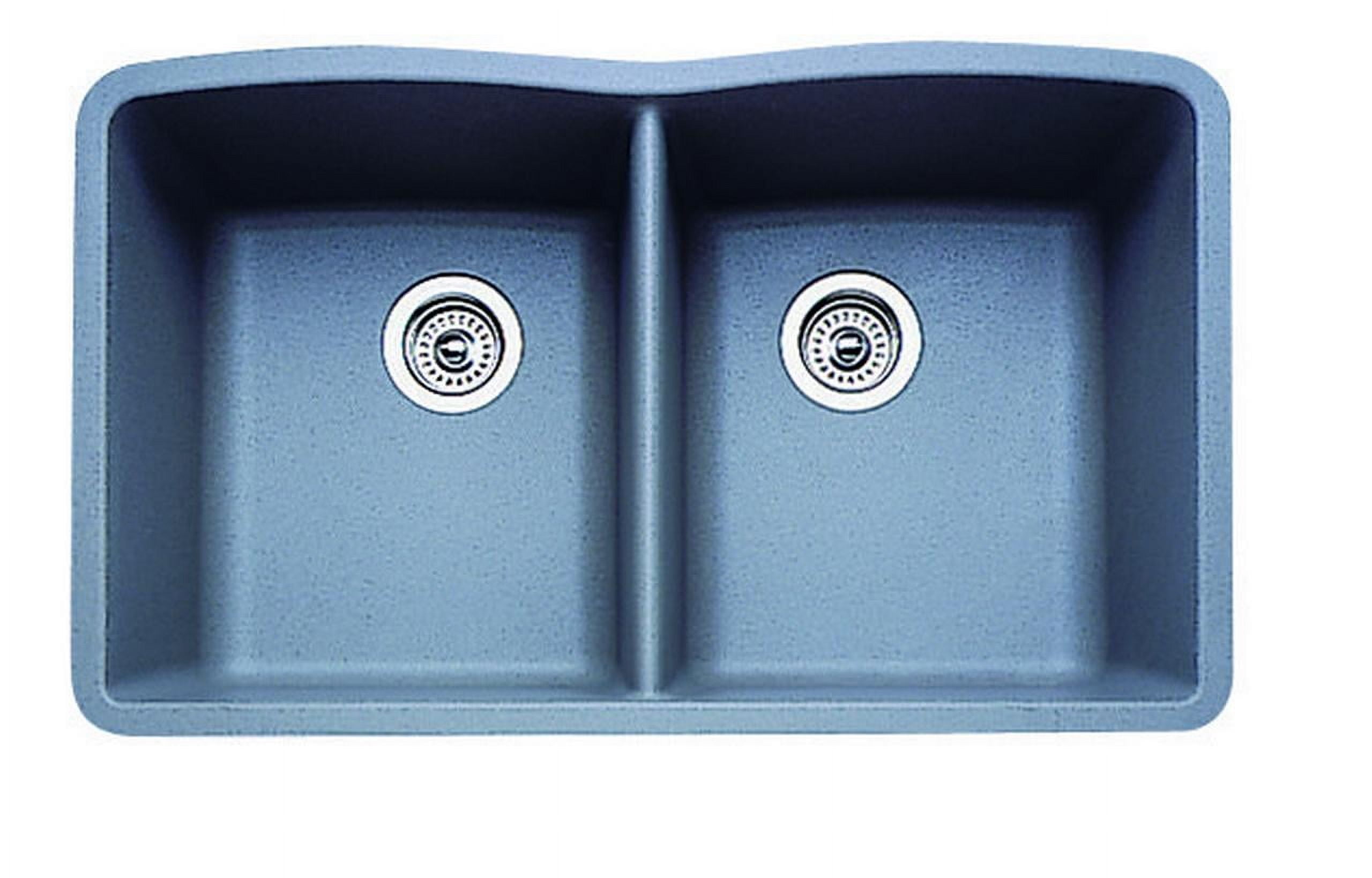 Blanco DIAMOND Equal Double Bowl SILGRANIT Sink Metallic Gray - Walmart.com