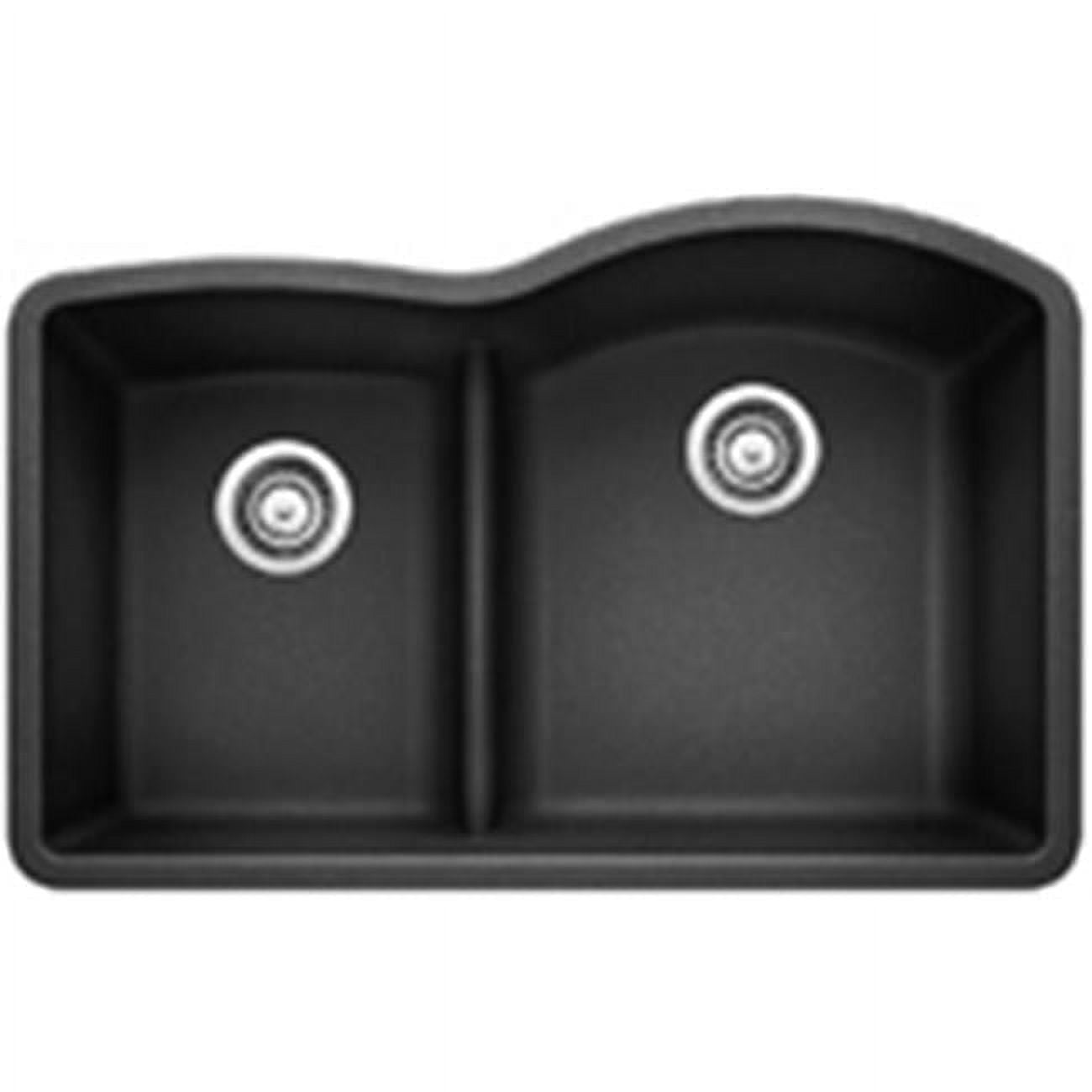Blanco Diamond 1.75 in. Low Divide Undermount Reverse Kitchen Sink ...