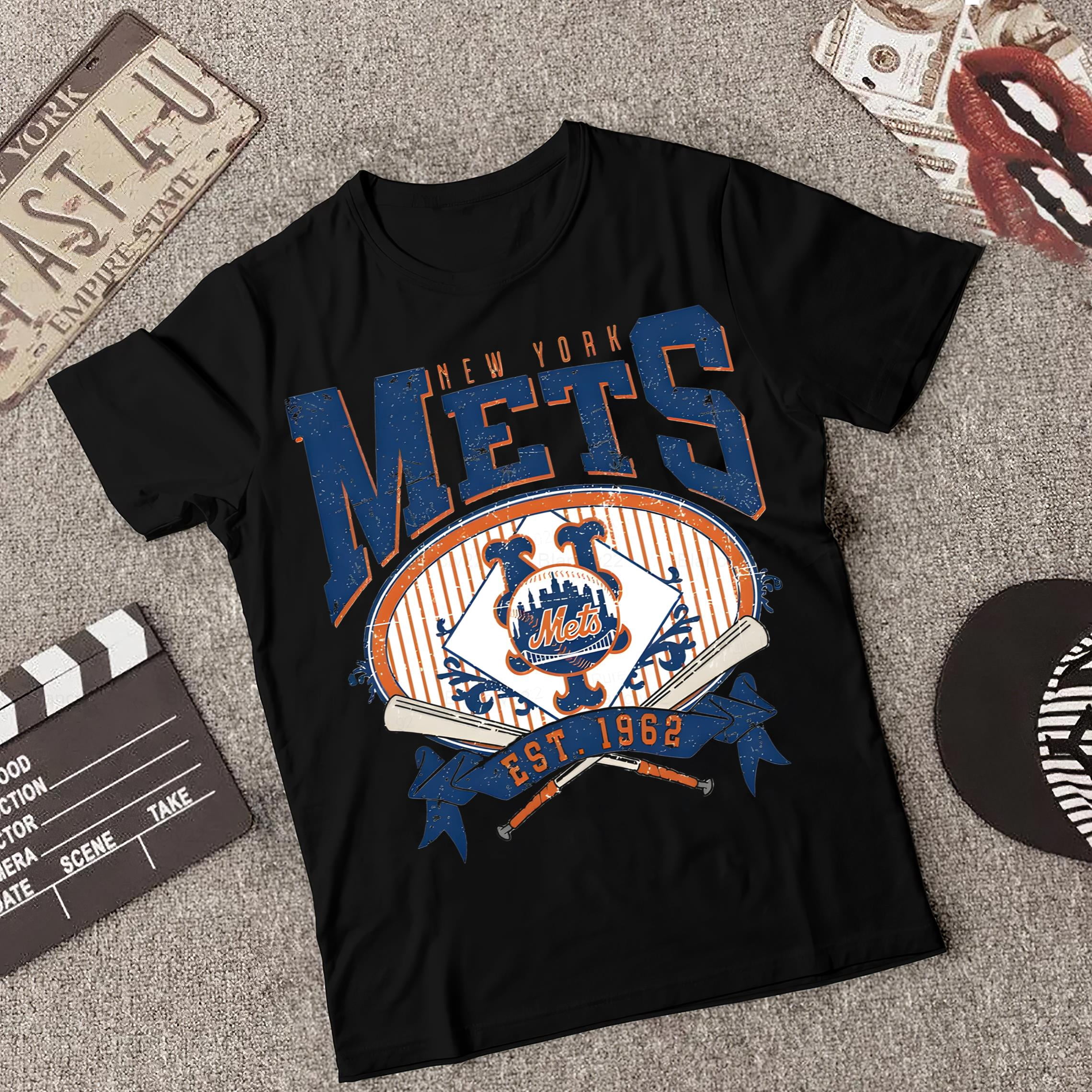 Blanctv22 New York Mets T-Shirt Est 1962 Vintage Baseball Fan Tee, for ...