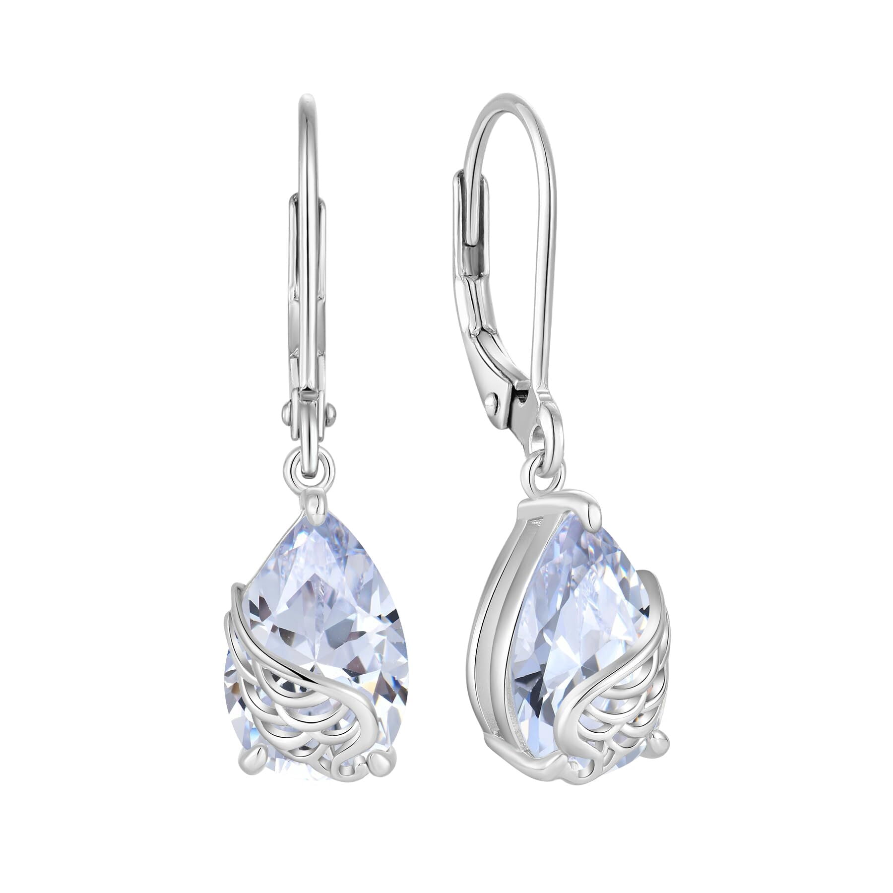 Blaniy Guardian Angel Wings for Women Dangle Drop Earrings 925 Sterling ...