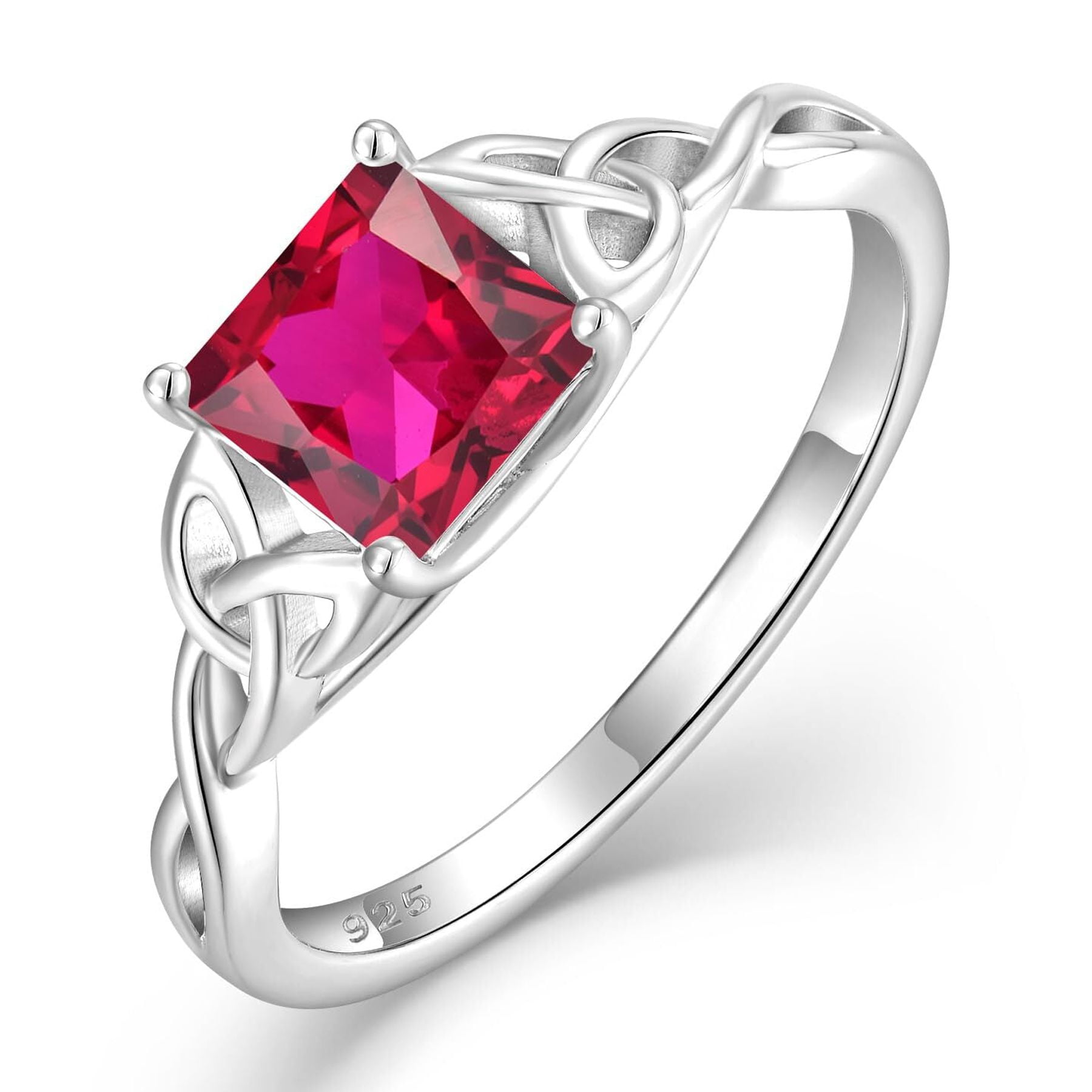 Blaniy Infinity Trinity Irish Celtic Knot Ring for Women 925 Sterling Silver Statement Ring ...