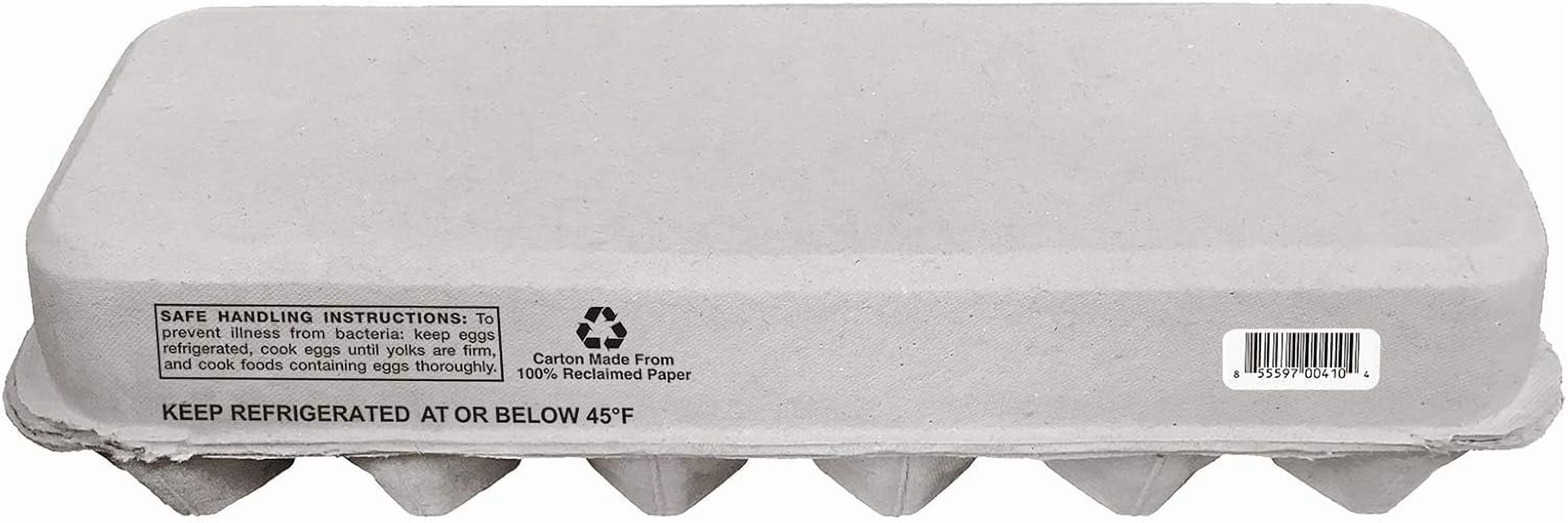 Blank 12-Egg Flat Top Paper Pulp Egg Carton with Nutrition Facts, Safe ...