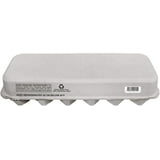 Blank 12-Egg Flat Top Paper Pulp Egg Carton with Nutrition Facts, Safe ...