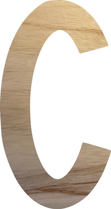 Blank 18'' Tall Wooden Alphabet Letter C, Paintable Girl Craft Wood ...
